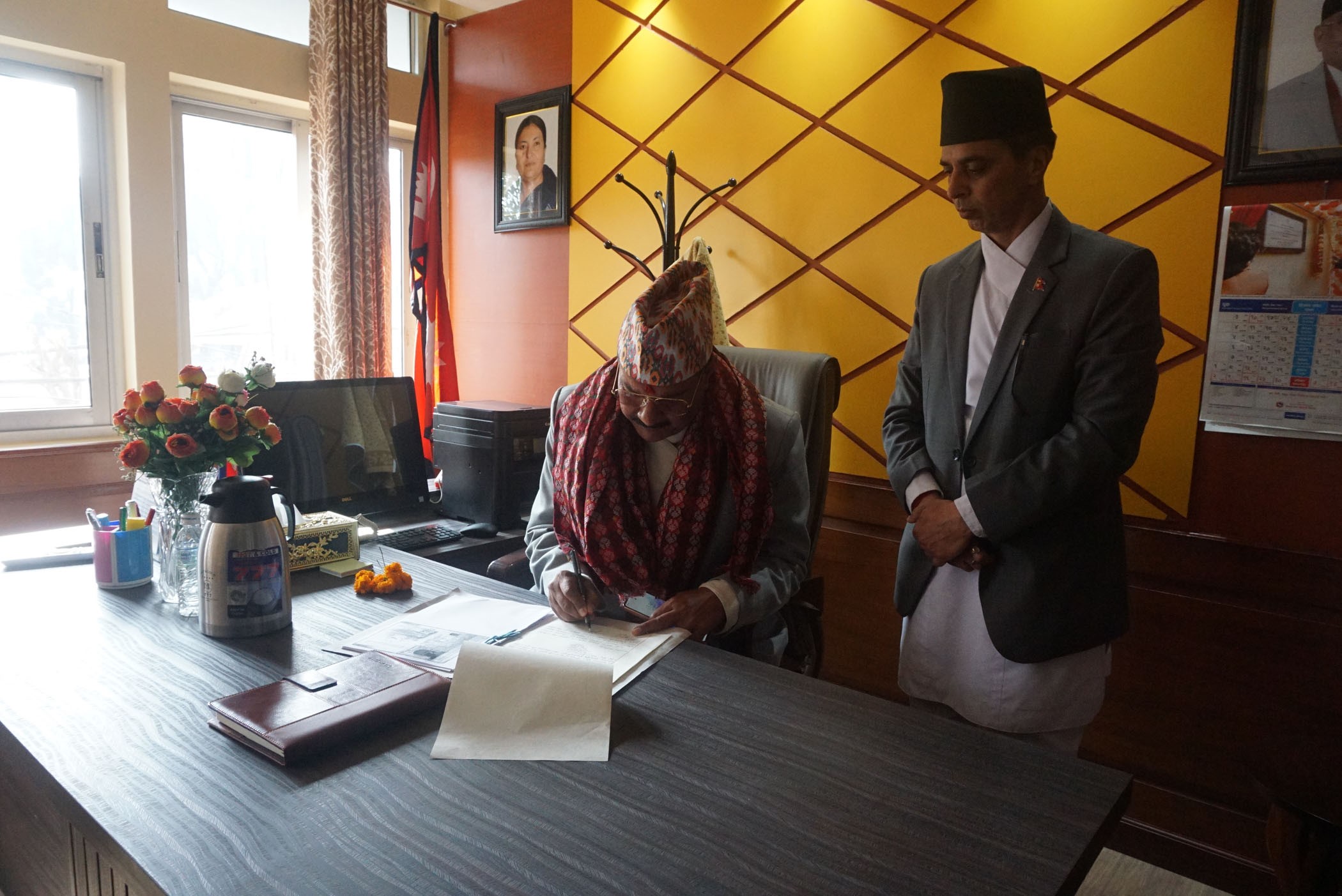 Newly-appointed Defence Minister Uprety assumes office | Dainik Nepal